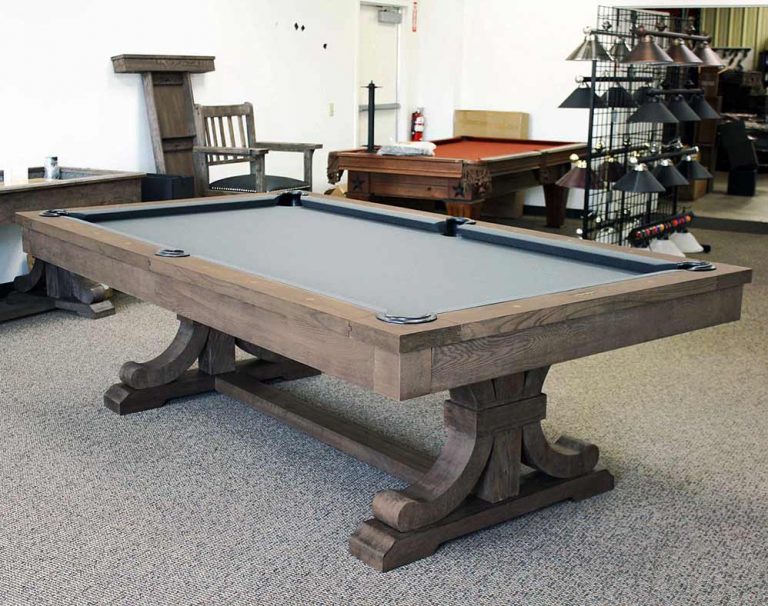The Carmel Pool Table Dining - Weathered Oak Finish Convertible